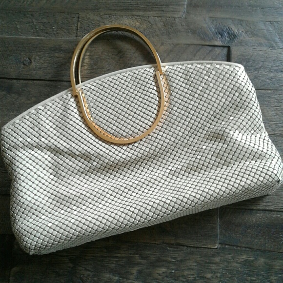 Bags | Retro Mesh Cream Color Purse | Poshmark